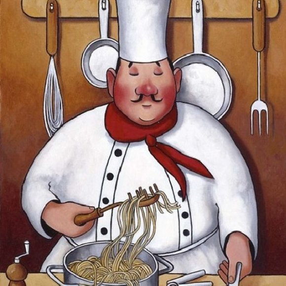 Handmade | Wall Decor | 8x Laminated Prints 2pc Unframed Chef Kitchen ...